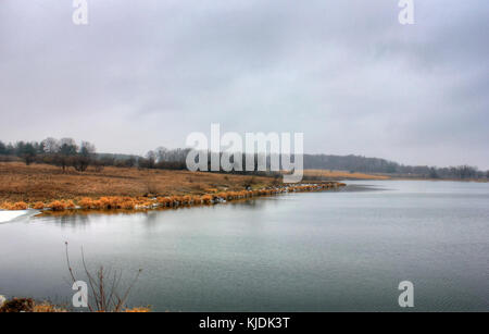 The landscape of Shabbona Lake State Park in Dekalb County, Illinois ...