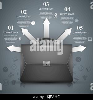 Briefcase, office - business infographic Stock Vector Image & Art - Alamy