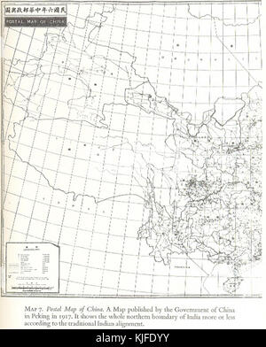 Postal Map of China ,1917 Stock Photo - Alamy
