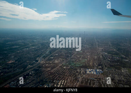 The urban sprawl of Beijing viewed from an aircraft Stock Photo - Alamy