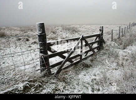 Light snow in Sheriffmuir, near Dunblane, as wintry showers are ...