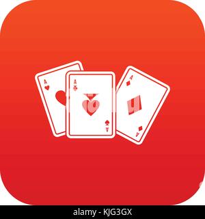 Playing card icon digital red Stock Vector Image & Art - Alamy