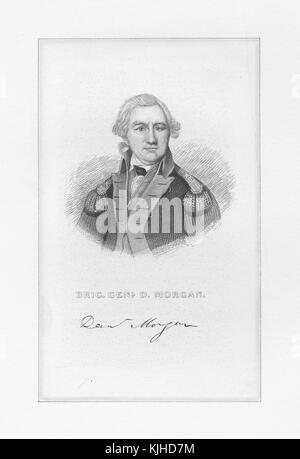 Daniel Morgan. Portrait of the American soldier and politician from ...