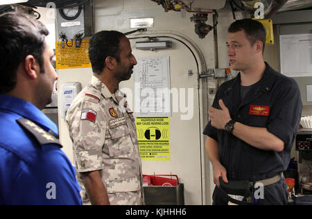 (HAMAD PORT, Qatar) A Qatari Emiri Naval Forces boarding team rehearses ...