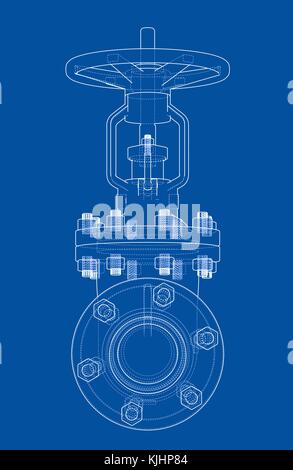 Pipe with valve top view vector illustration Stock Vector Image & Art ...