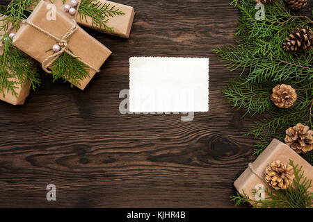 notebook, gifts on Christmas background Stock Photo - Alamy