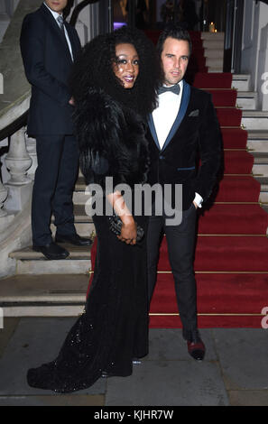 Beverley Knight and husband James O'Keefe Leaving Annabel's private ...