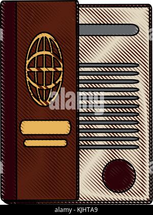 Passport identification document scribble Stock Vector Image & Art - Alamy