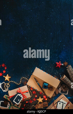Blank craft envelope with christmas decorations Stock Photo - Alamy