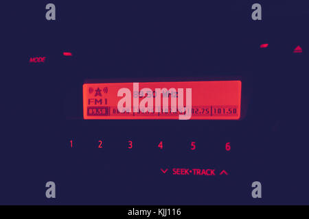 Black background Car Radio Deck Stock Photo - Alamy