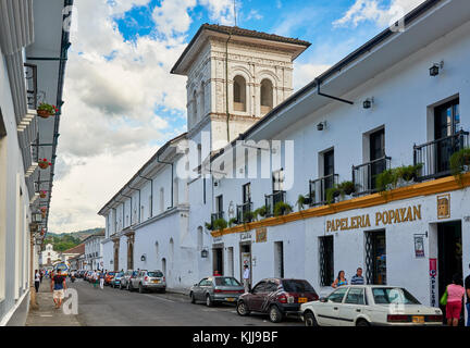 typical colonial buildings in Popayan, Colombia, South America Stock ...