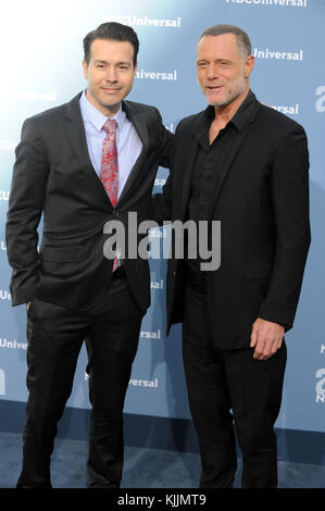 Jason Beghe and Jon Seda attends the NBC Network 2013 Upfront at Radio ...