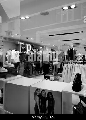 Topshop ladies high street fashion store sign and window display, part ...