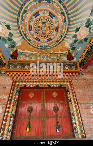 Jamgon Kongtrul monastery on Pullahari hill, Bodnath. Mandala. Nepal ...