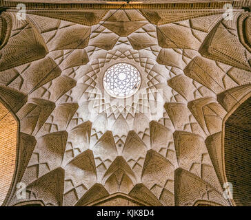 Yazd old city ceiling decoration, ancient city of Yazd in Iran. ancient ...