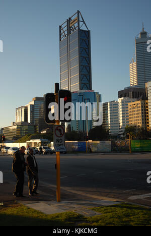 Perth's skyline with BHP building, Perth, Western Australia Stock Photo ...