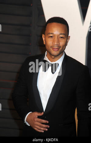 John Legend attending the Vanity Fair Oscar Party held at the Wallis ...