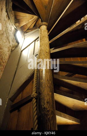 The Bell Tower stairs, Bruges, Belgium Stock Photo - Alamy