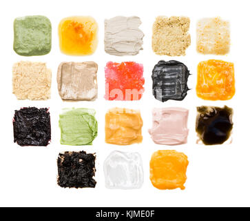 Lot of different cosmetics isolated on white Stock Photo - Alamy