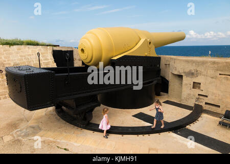 Coastal Battery 100 ton gun. 1877 onwards. Made by Elswick Ordnance ...