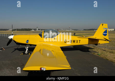Slingsby T67 Firefly trainer aircraft flying display at Rougham airshow ...