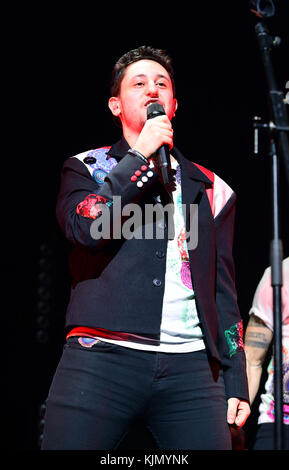 Max Restaino performing at the O2 Arena in London, ahead of performance ...