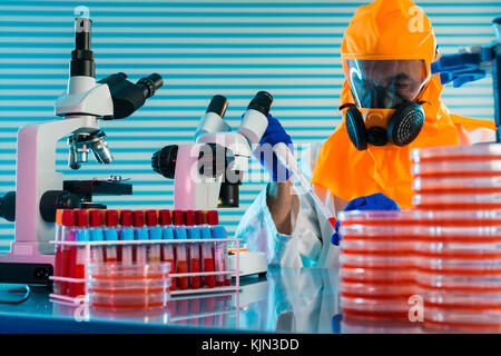 Research Of dangerous viruses in the laboratory. Prevention of a Stock ...