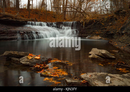 Wahoosh Falls of Mississauga Ontario, in late fall. Canada Stock Photo ...