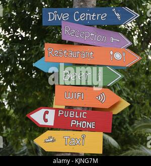 directional signage with funny different directions Stock Photo - Alamy