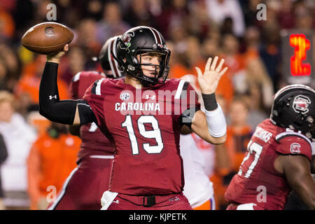 South Carolina quarterback Jake Bentley (19) celebrates a touchdown ...