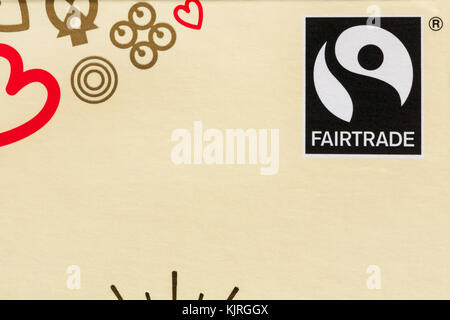 Close Up of Fair Trade Symbol on Bar of Chocolate Stock Photo - Alamy