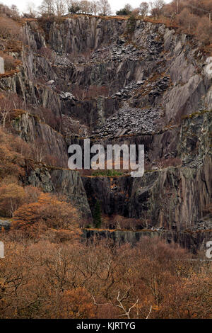 Slate quarries North Wales Stock Photo - Alamy