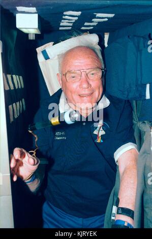 NASA STS-95 Space Shuttle Discovery mission prime crew members (L-R ...