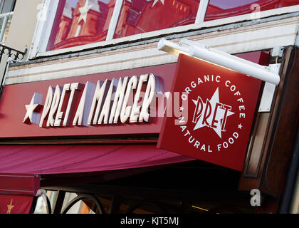 Pret a Manger (Pret) shop sign logo Stock Photo - Alamy