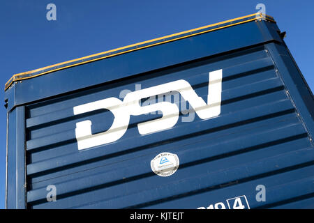 DSV curtain side trailer. DSV A/S is a Danish transport and logistics ...