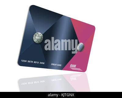 A colorful unique design is used to decorate this generic credit card ...