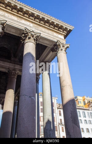 Ancient Roman Pantheon temple, detail - Rome, Italy Stock Photo - Alamy