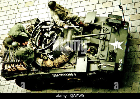 US army WWII Ford M20 armored vehicle, from above Stock Photo - Alamy