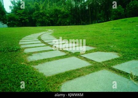 Wide green lawn, quiet, beautiful Stock Photo - Alamy
