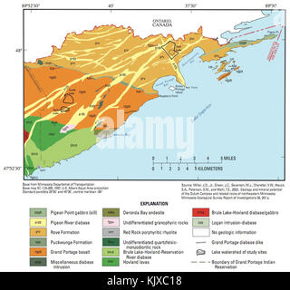 MN Geologic Map Stock Photo - Alamy
