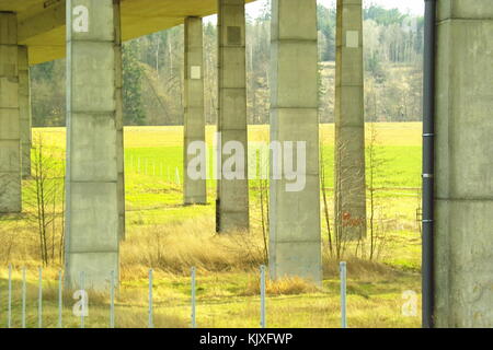 Bridge of Autobahn Highway near Gießen, Germany, Münchholzhausen Stock ...
