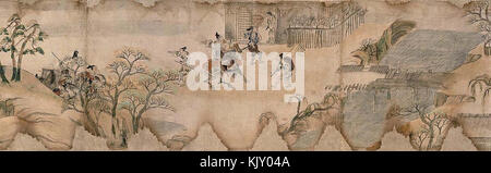 The 'Kokawadera Engi Emaki' is a Japanese narrative handscroll that ...