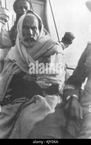 Omar Mukhtar, the Libyan resistance leader, was arrested by Italian ...