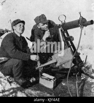 Norwegian Army Colt heavy machine gun at the Narvik front Stock Photo ...