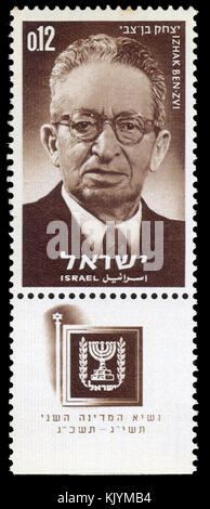 Yitzhak Ben Zvi, the second president of Israel from 1952 to 1963, and ...