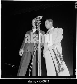 This portrait of Louis Armstrong was taken at Carnegie Hall in New York ...