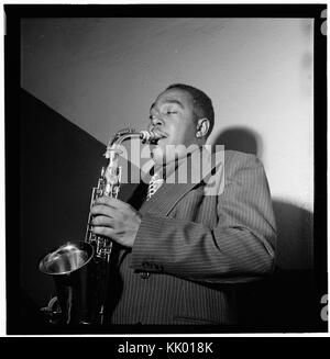 A portrait of Charlie Parker, the legendary jazz saxophonist, captured ...