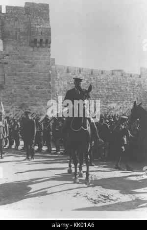 This historical photograph captures General Edmund Allenby entering ...