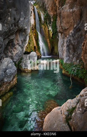 The Fuentes del Algar, Park and Waterfall, Alicante Province, Spain ...
