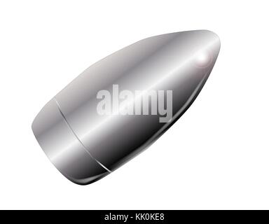 A silver bullet able to kill werewolves and vampires Stock Vector Image ...
